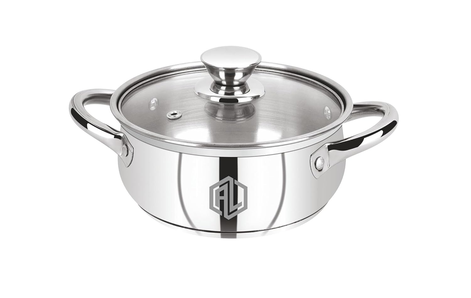Anjali Life Time Multipurpose Belly Cooking and Serving Pot with Glass ...