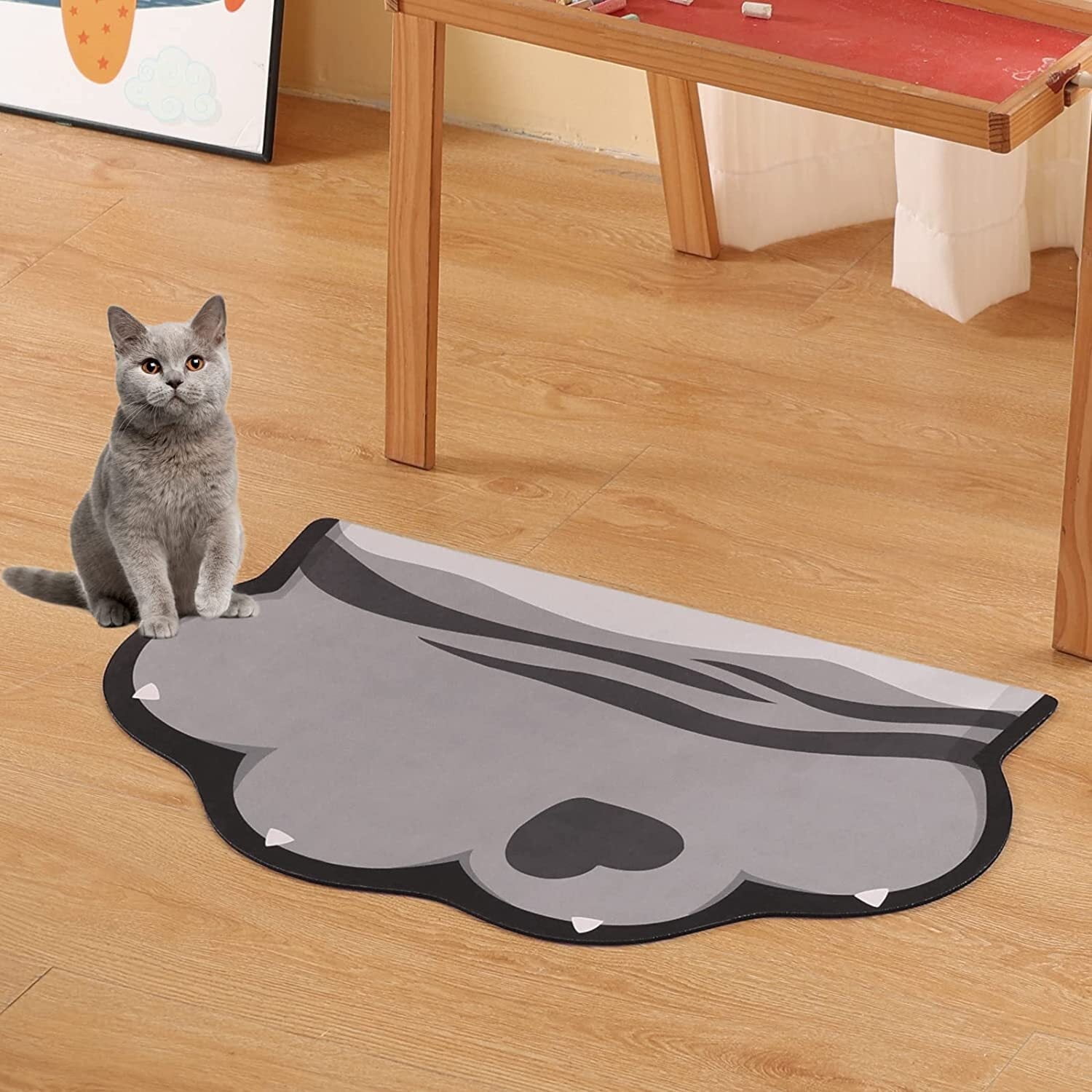 Anjee 17x28 inches Non-Slip Quick Dry Bath Rugs Mats Soft Cute Cat Paw ...