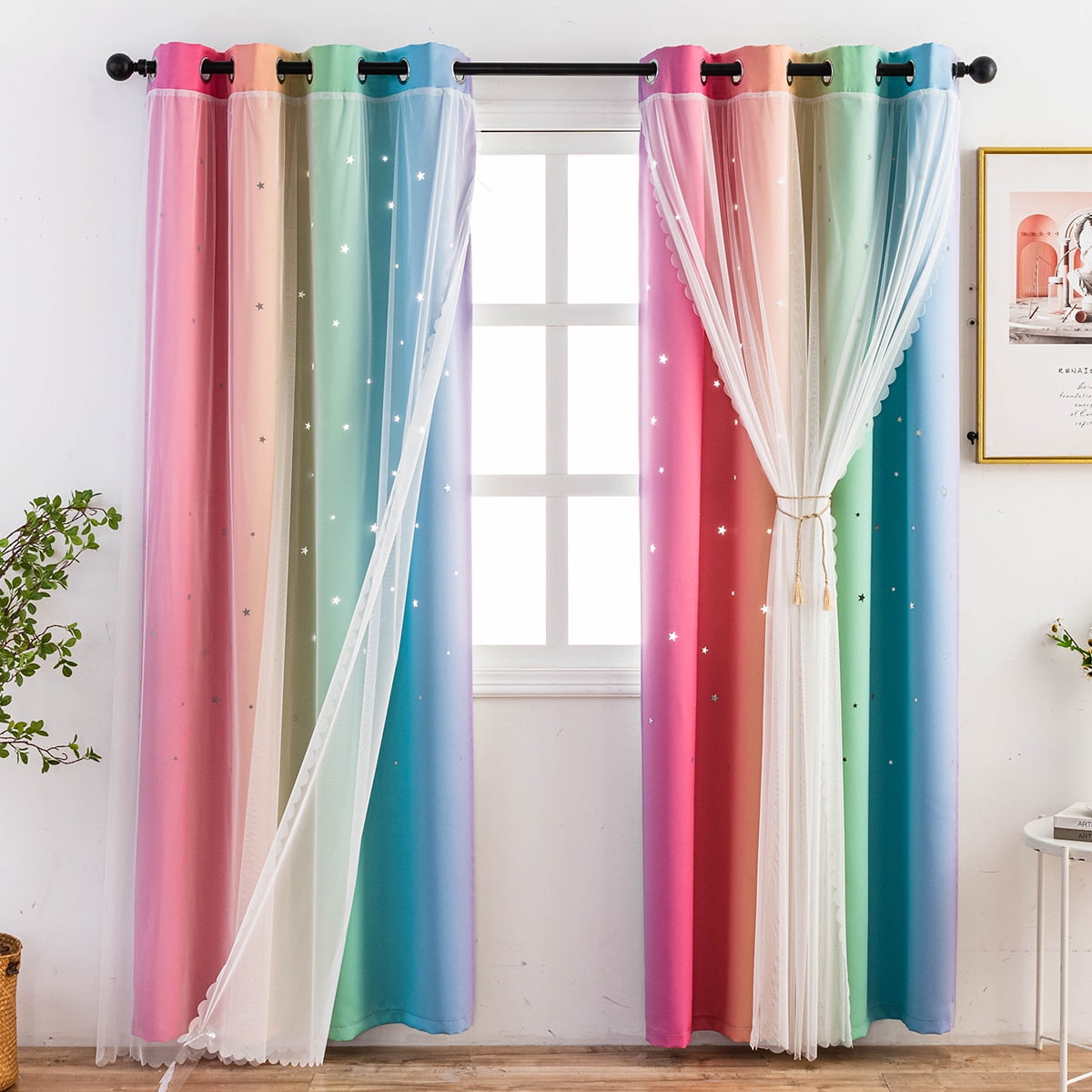 Free Shipping! Anjee Blackout Curtains for Bedroom, Girls Kids Room ...