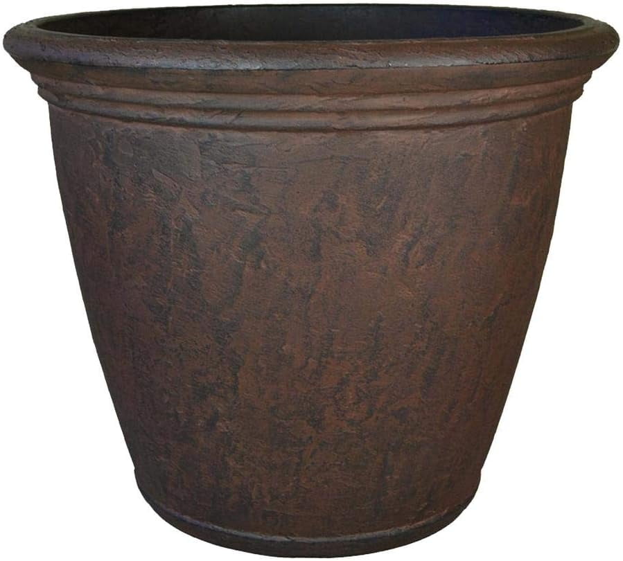 Anjelica 15.25" Double-Walled Polyresin Outdoor Planter Pot - UV ...