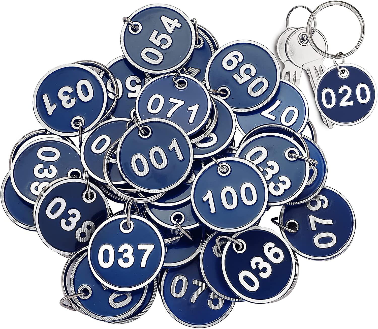 Anjetan Numbered Tags, 100 Pcs Number 001-100 Stamping Number Tags ...