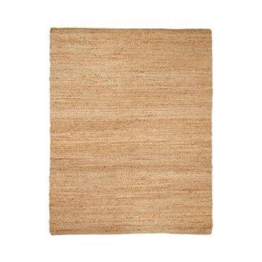 CAMILSON Solid Non Shedding Easy-Cleaning Outdoor Jute Rug Off-White ...