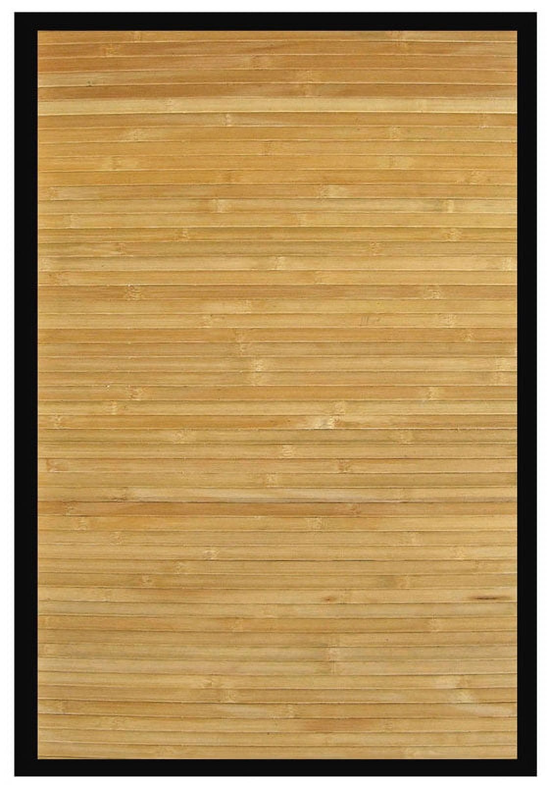 Anji Mountain Durable Natural Bamboo Rug with Cotton Borders - Walmart.com