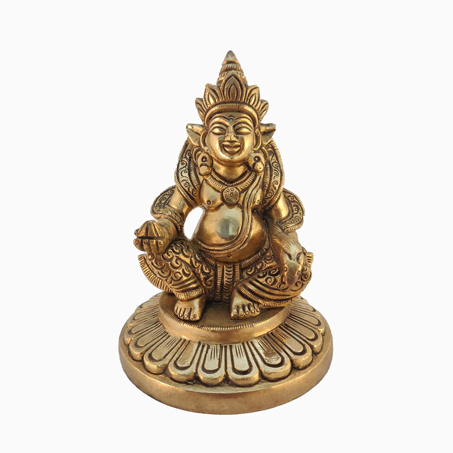 Anjini Brass Kuber Maharaj Lord of Wealth Prosperity Solid Idol for ...