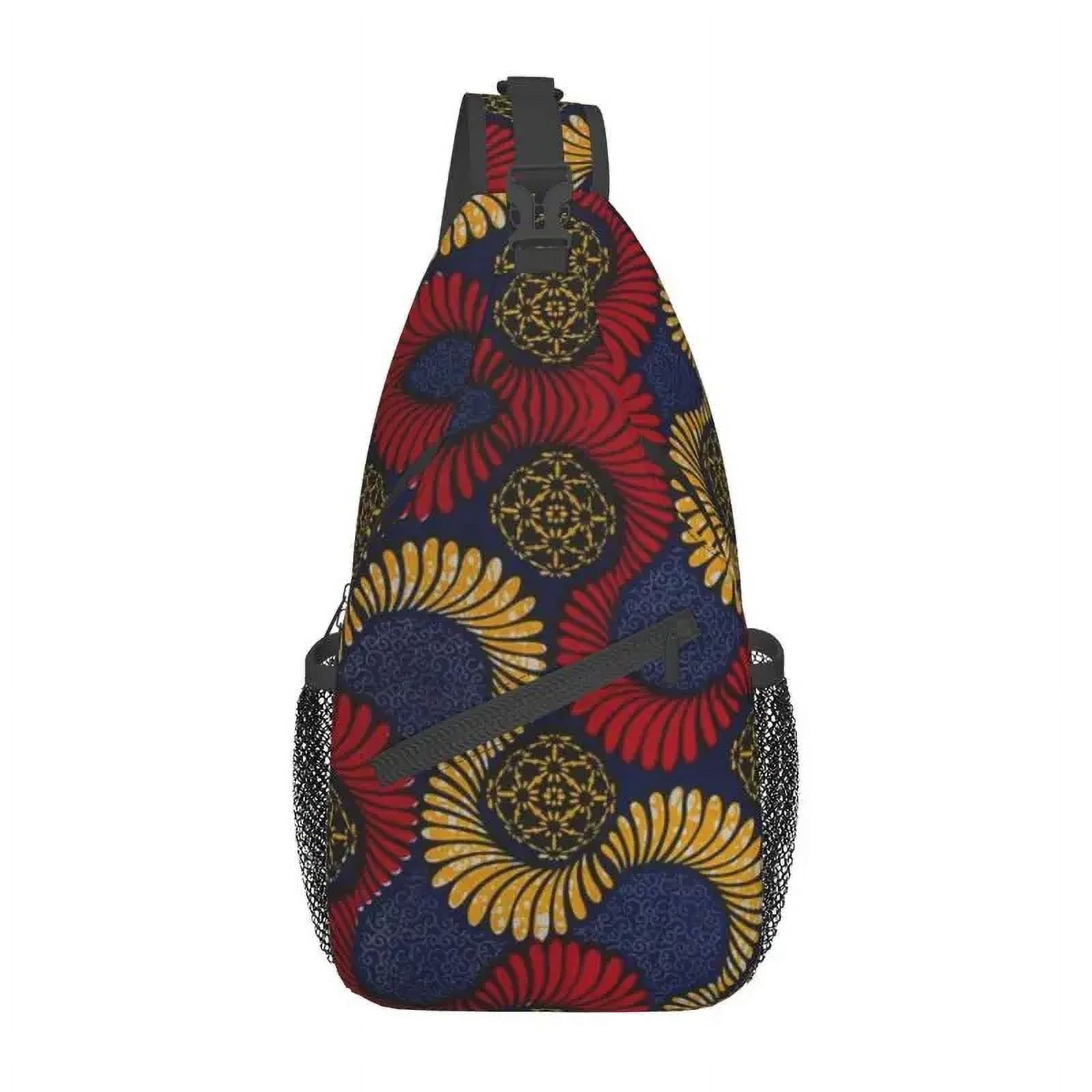 Ankara African Pattern Sling Crossbody Chest Bag Men Cool Traditional ...