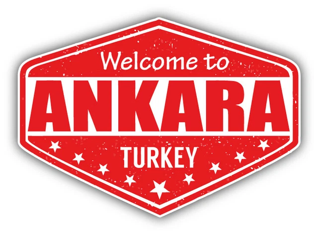 Ankara City Turkey Grunge Travel Stamp Car Sticker Phone Decal Water ...