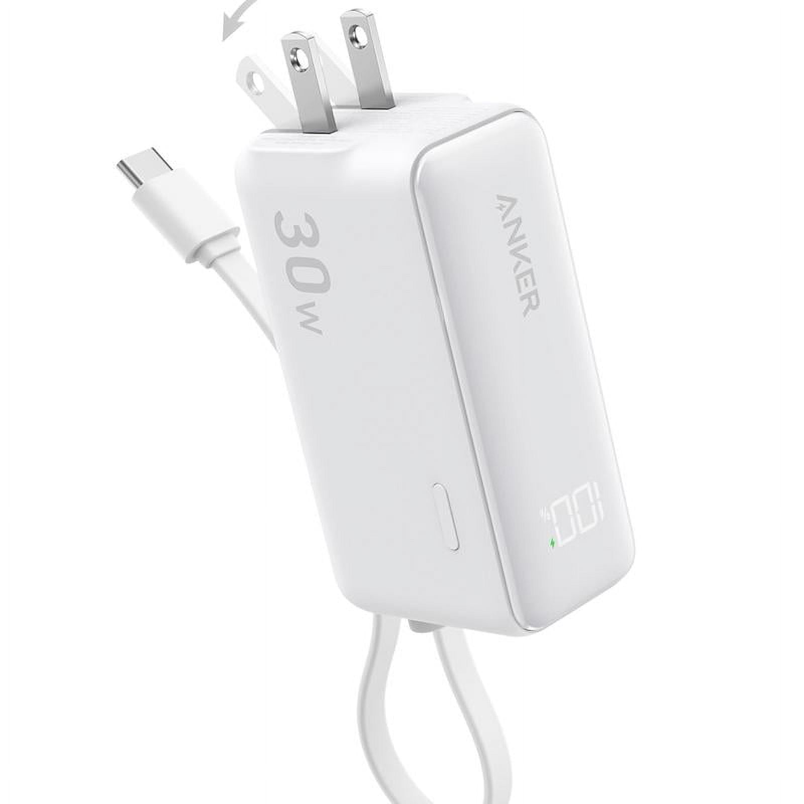 Anker 3-in-1 Power Bank, 5,000mAh Portable Charger with Built-In Cable ...