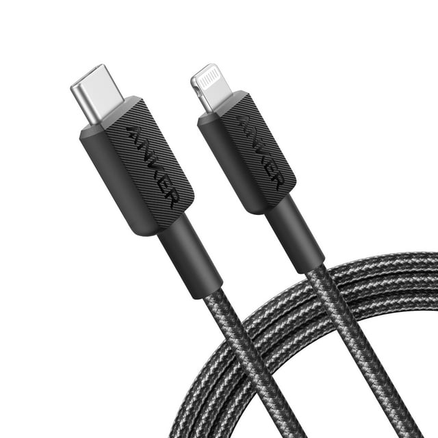 Anker 322 USB-C to Lightning Connector Cable - 6ft Braided - Walmart.com