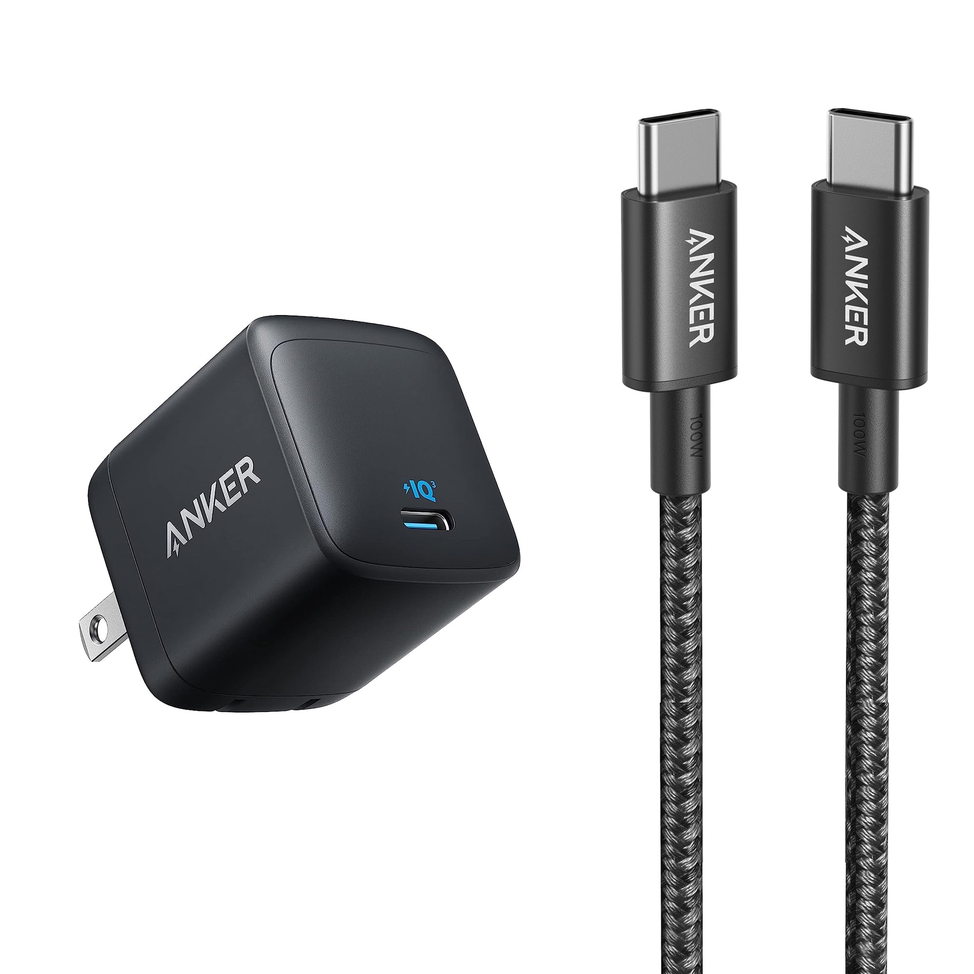 Anker 45W 313 USB C Super Fast Charger and USB C Cable 100W 10ft(Black ... Anker 45W 313 USB C Super Fast Charger and USB C Cable 100W 10ft(Black ...
