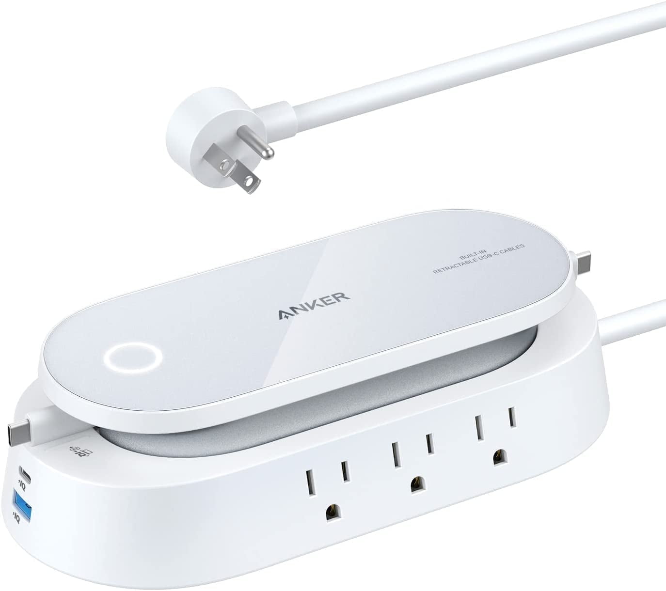 Anker 647 Charging Station (100W), 10-in-1 Power Strip with 6 AC, 1 USB ...