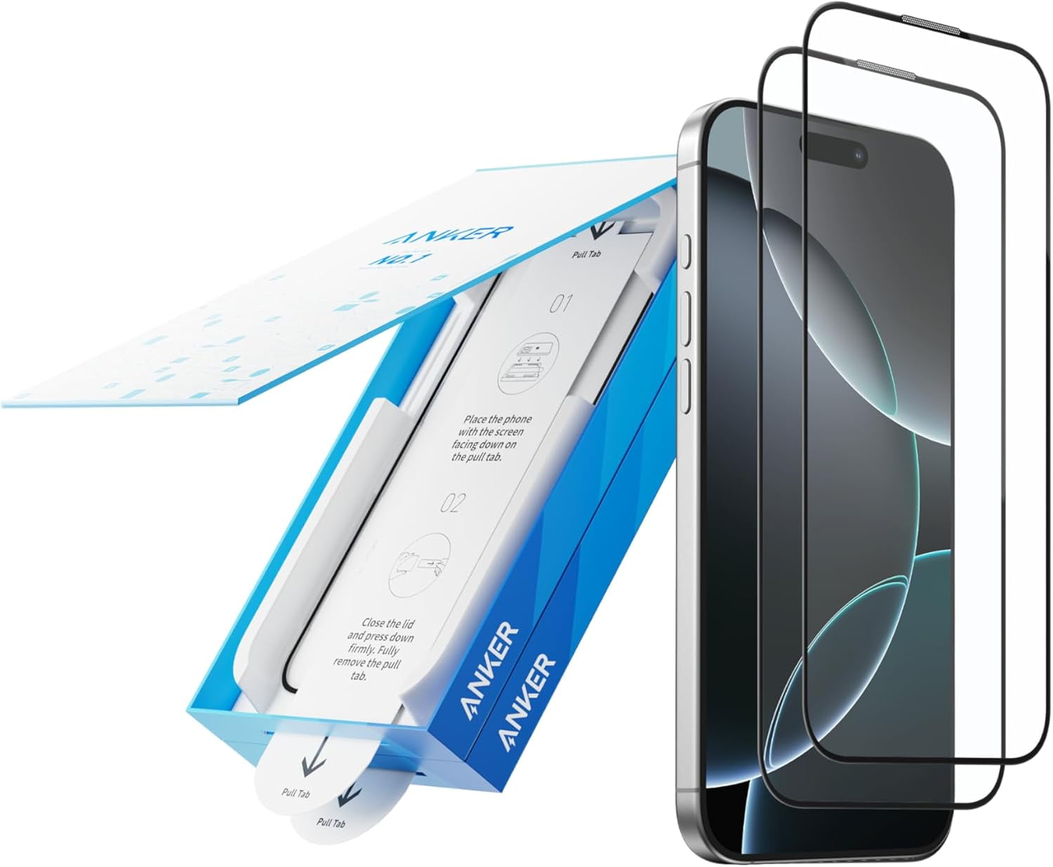 Anker 9H+ Glass for iPhone 16 Pro Max Protector, Military Grade ...