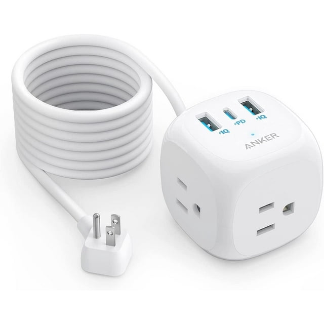 Anker 20W USB C Power Strip with 3 Outlets, USB C Charging for iPhone ...