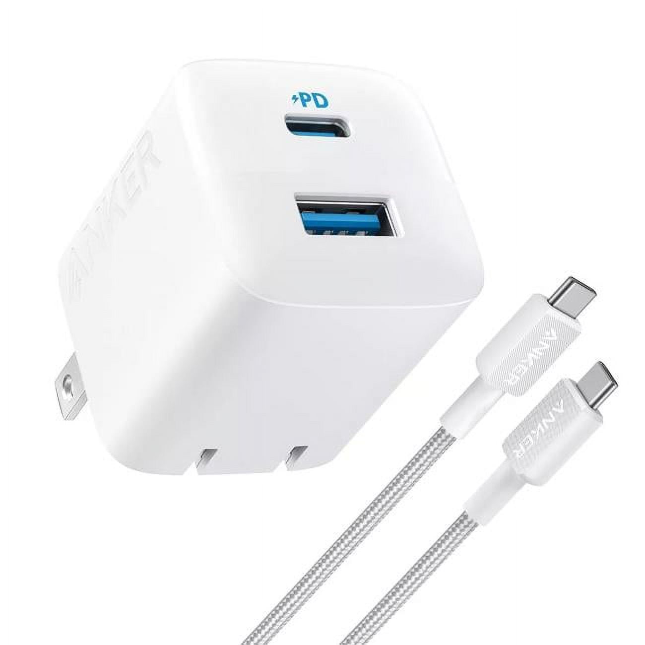 Anker 33W 2port Wall Charger with 6 ft. C-C Cable - White for iPhone 14 ...