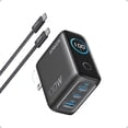 Anker Charger, 100W Max Ultra-Compact 3-Port GaN USB C Charger Block ...