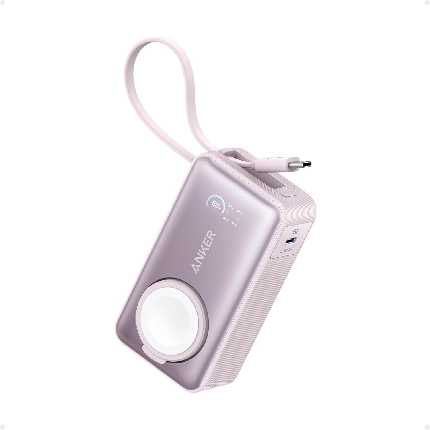 Anker MagGo Power Bank for Apple Watch, Officially Certified 10,000mAh ...