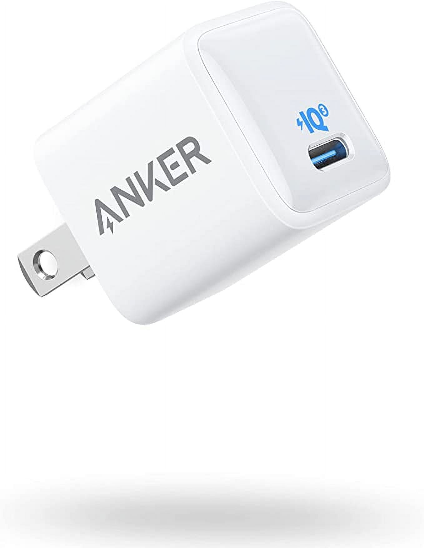 Anker Nano Charger (Upgraded), 20W PIQ 3.0 Durable Compact Fast Charger ...