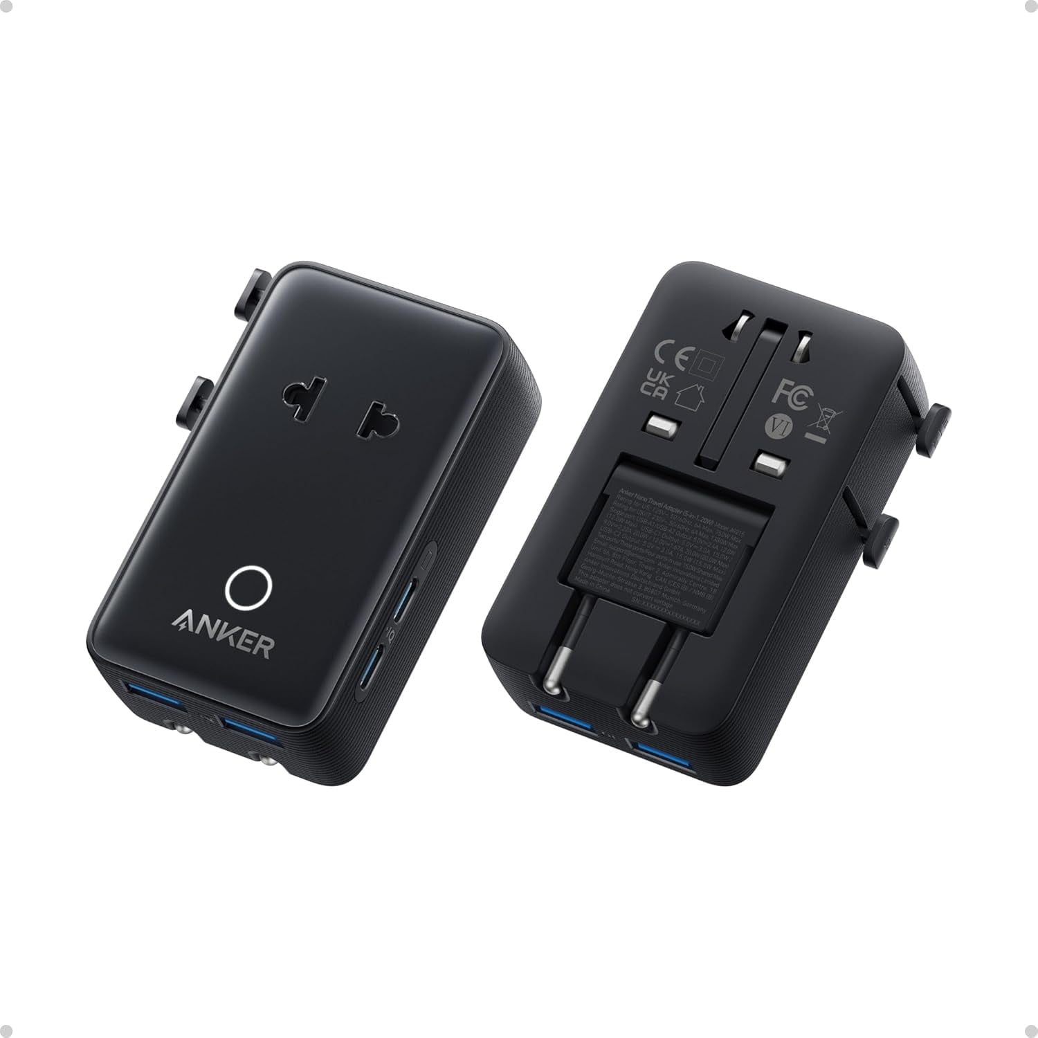 Anker Nano Travel Adapter, 5-Port Power Adapter - Walmart.com