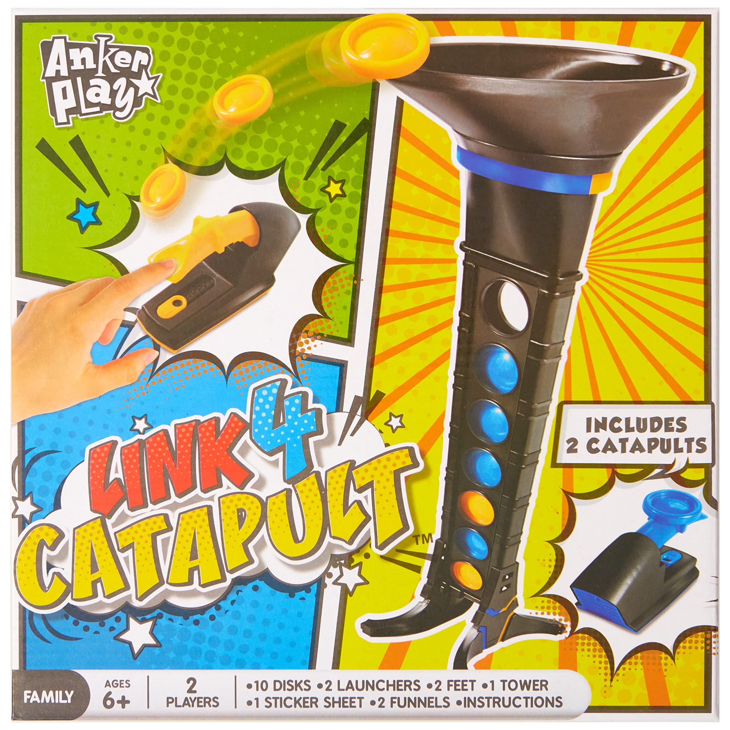 Anker Play Kids Board YPF5 Game Playsets - Link 4 Catapult - 4 in a Row ...