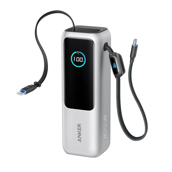 myCharge 15,000mAh Portable Charger, Integrated Lightning and USB-C ...