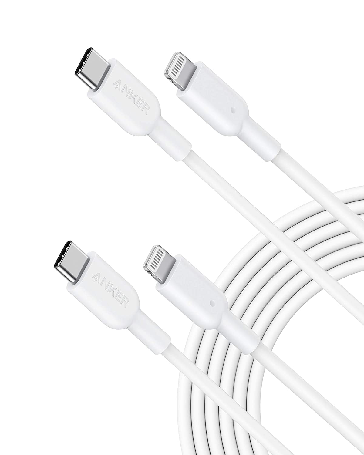 Anker PowerLine II USB-C to Lightning Charging Cable, 10 ft 2-Pack ...