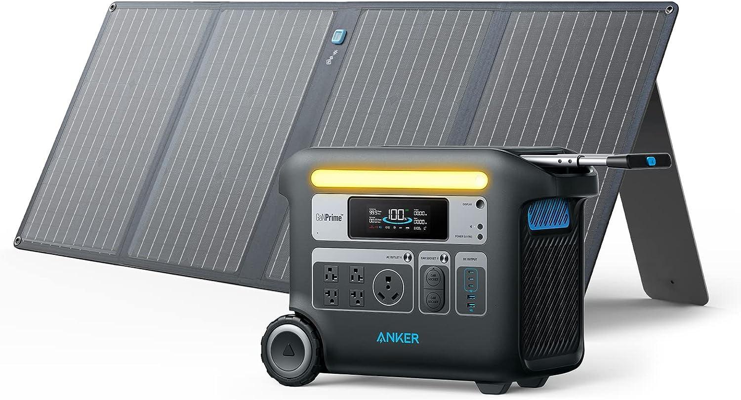 Anker PowerHouse 767 SOLIX F2000 - 2048Wh Solar Generator, 100W Panel ...