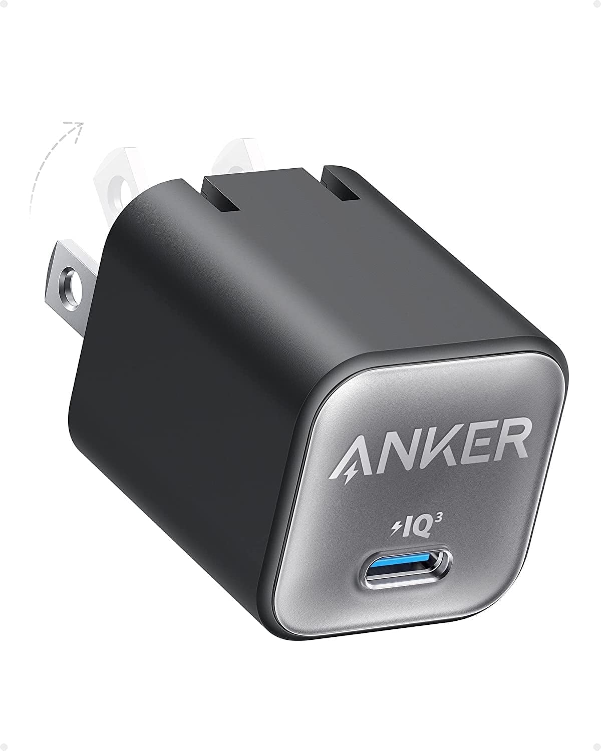 Anker USB C GaN Charger, 30W Compact Fast Charging Adapter, Foldable ...
