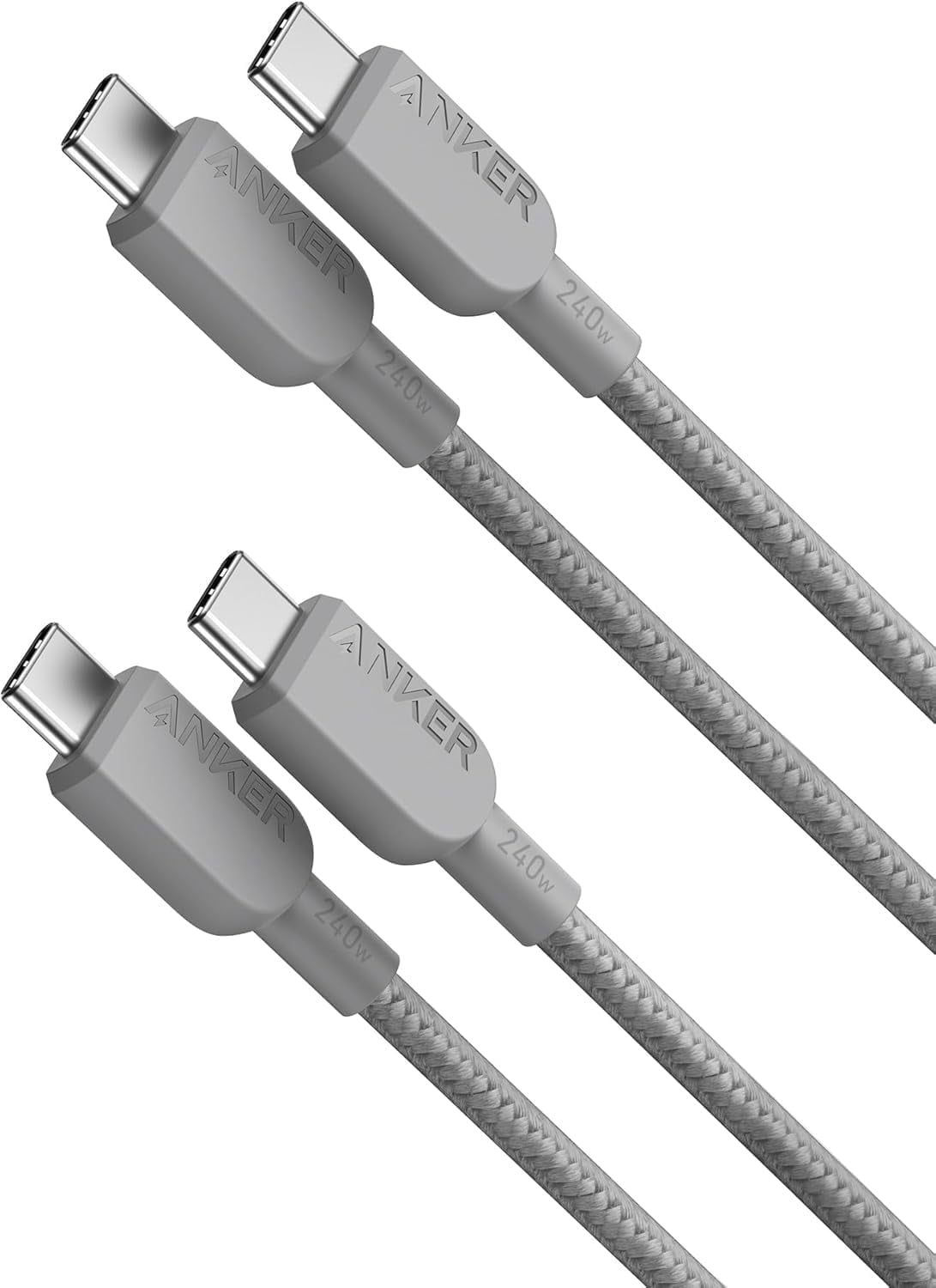 Anker USB C to USB C Cable (2Pack, 3FT),240W Type-C Fast Charging Cord ...