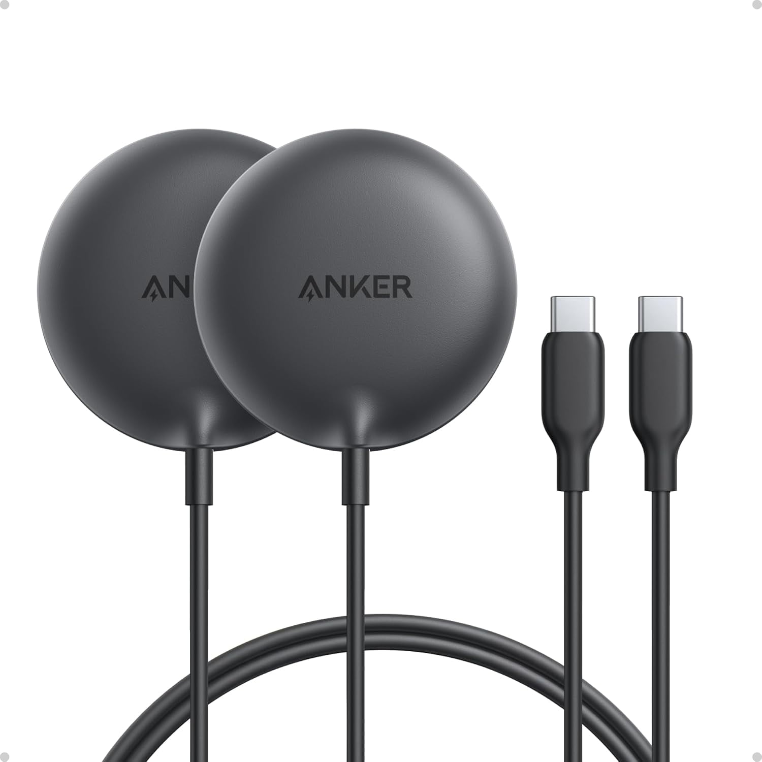 Anker Zolo Magnetic Wireless Charger, 2-Pack Qi2 Certified 15W MagSafe ...
