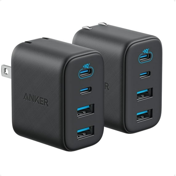 Anker Zolo USB C Charger Block, 2-Pack 4-Port Wall Adapter with 50W Max ...