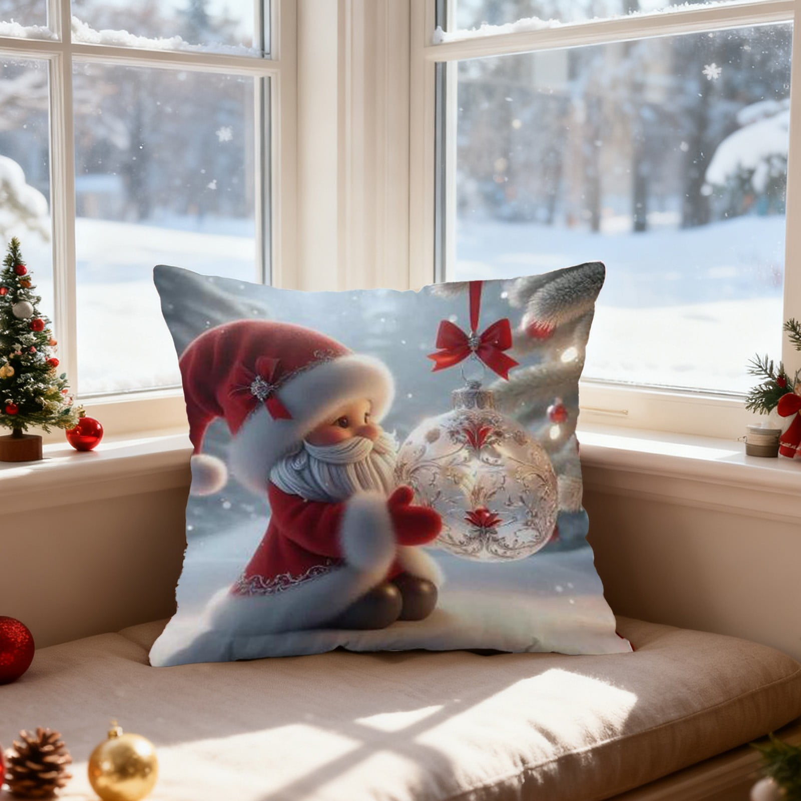 Ankereame Christmas Pillow Covers 17.7x17.7 Inches - Soft Short Plush ...