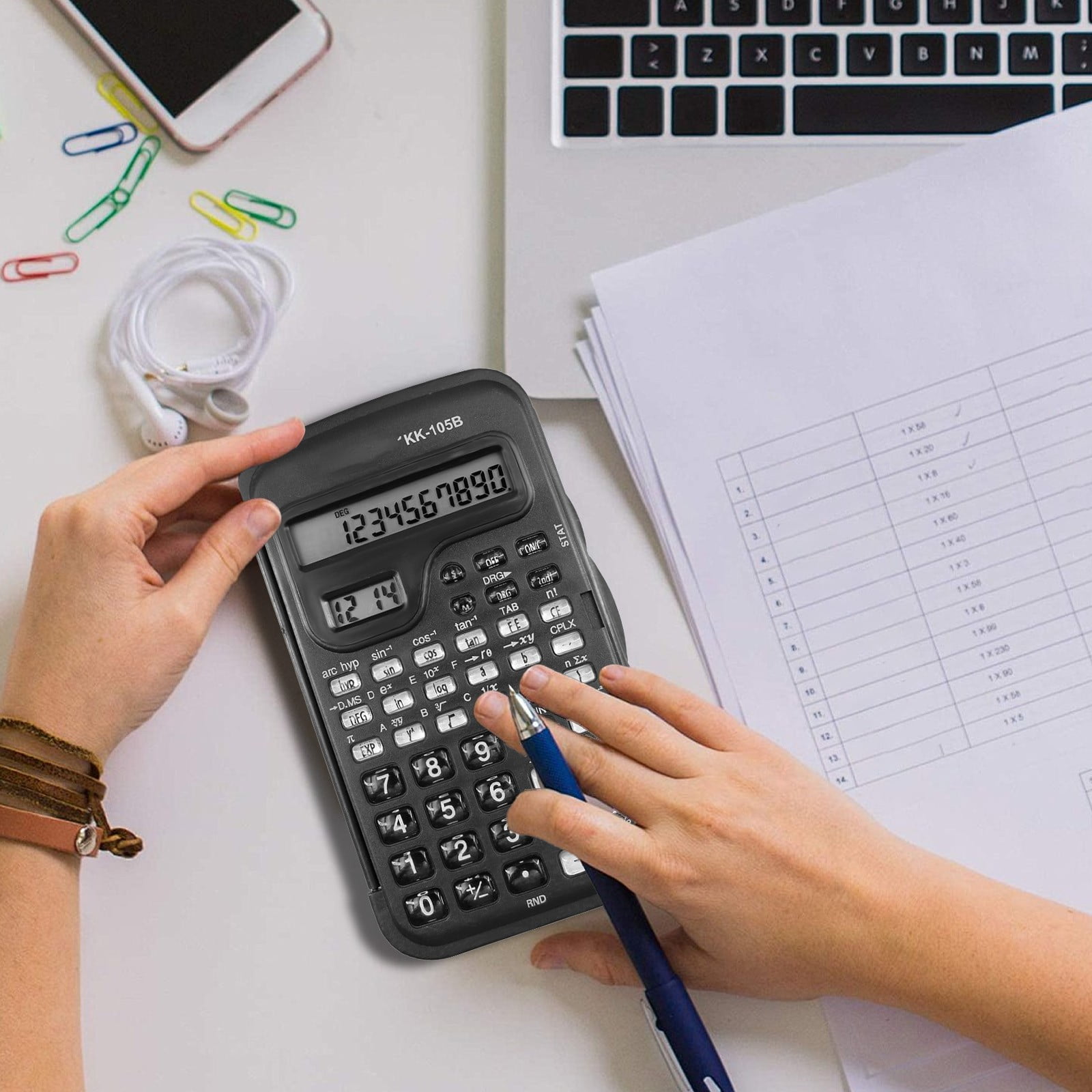 Ankereame Scientific Calculator for Stu-dents - Dual Screen with Time ...