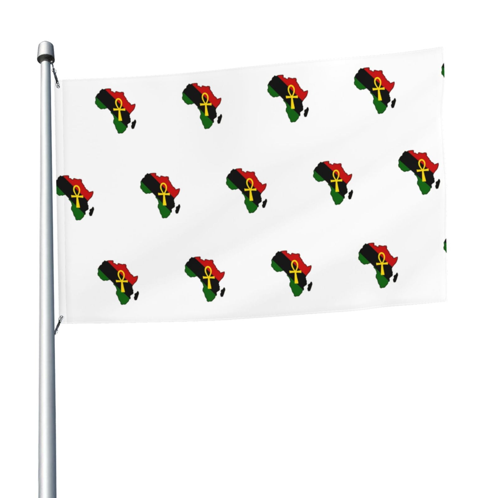 Ankh African Colored Africa Flag 5x8 Ft Print Vivid Color Light ...