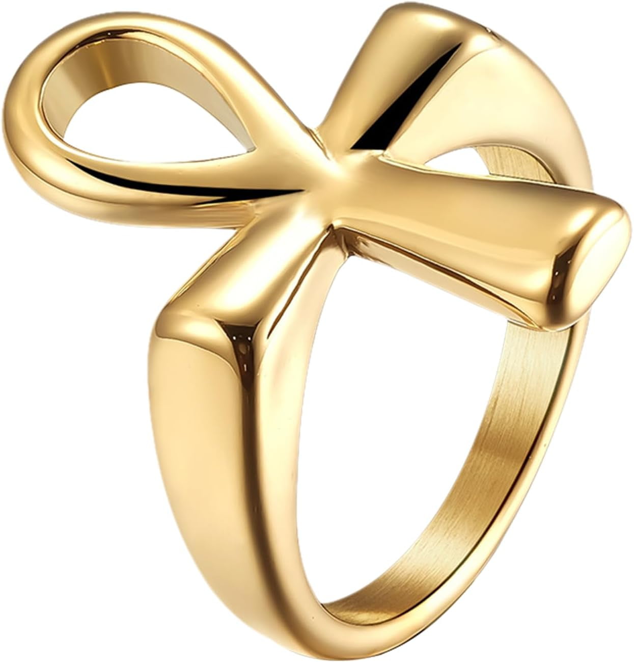 Ankh Cross Egyptian Rings for Men: Stainless Steel Ancient Egyptian ...