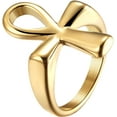 Ankh Cross Egyptian Rings for Men: Stainless Steel Ancient Egyptian ...