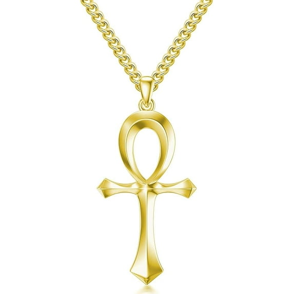 Ankh Cross Necklace 925 Sterling Silver Egyptian Jewelry for Men Women ...