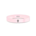 Ankh Egyptian Hieroglyph Laser Engraved Pink Ceramic Ring, 4mm, Size 4. ...