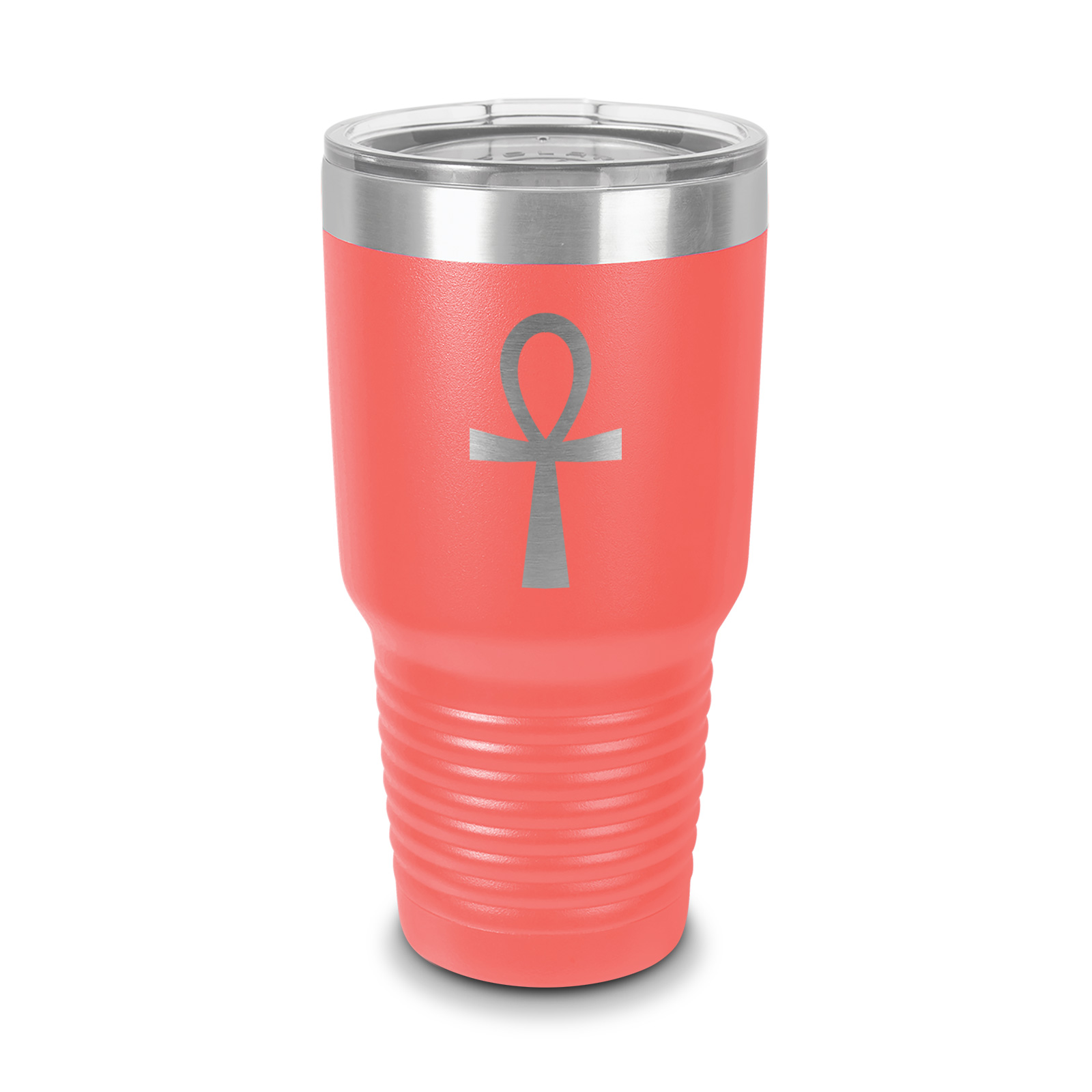 Ankh Key of Life Tumbler 30 oz - Laser Engraved w/ Clear Lid ...