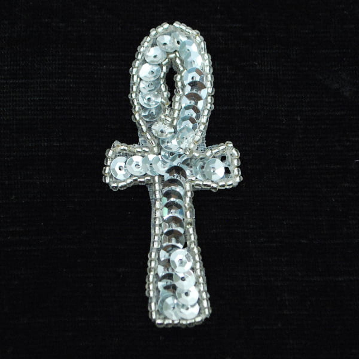 Ankh Sequin Cross Applique/Patch - Walmart.com