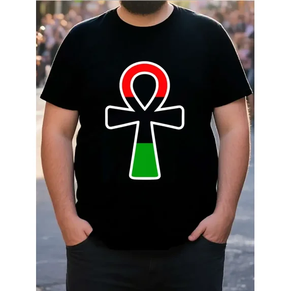 Ankh Symbol Red Green African Heritage Big & Tall Graphic T-Shirt ...