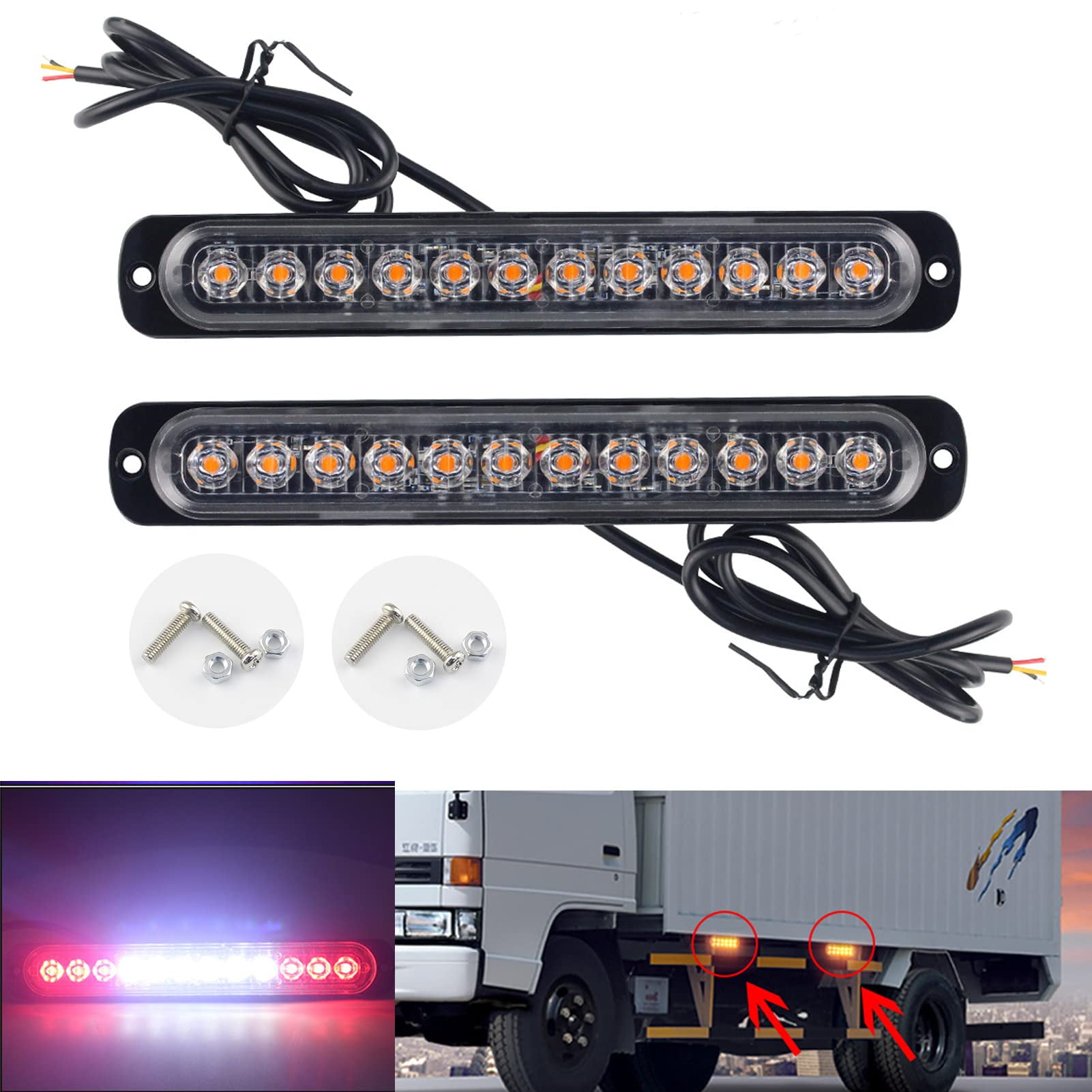 Anki HappiGo ANKIA 2PCS LED Side Marker H2FSDStrobe Warning Lights ...