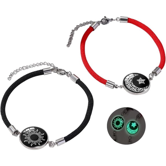 Ankiesno Colourful Sun Moon Bracelets for Women Luminous Bracelet ...