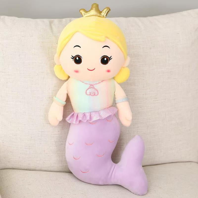 Ankiesno Purple Mermaid Stuffed Animal, Soft And Cute Mermaid Princess ...
