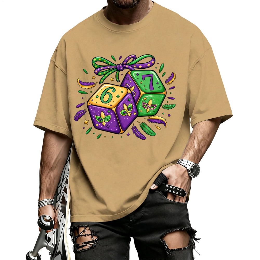 Ankishi 67 Carnival T Shirt Dice Men Casual Short Sleeve Crewneck ...
