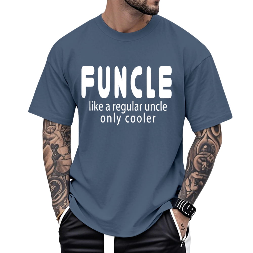 Ankishi Funcle Graphic T-Shirts for Men Crewneck Men Short Sleeve Funny ...