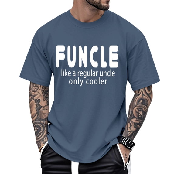 Ankishi Funcle Graphic T-Shirts for Men Crewneck Men Short Sleeve Funny ...