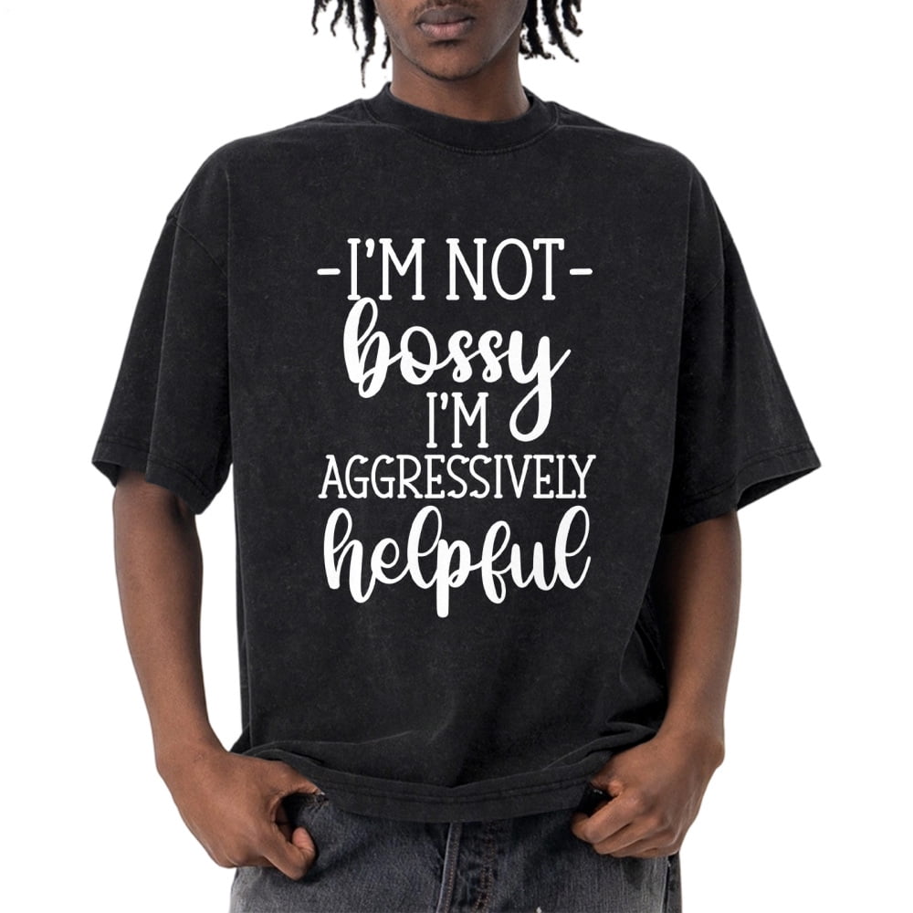 Ankishi Vintage T Shirts for Men Crewneck I'm Not Bossy I'm ...