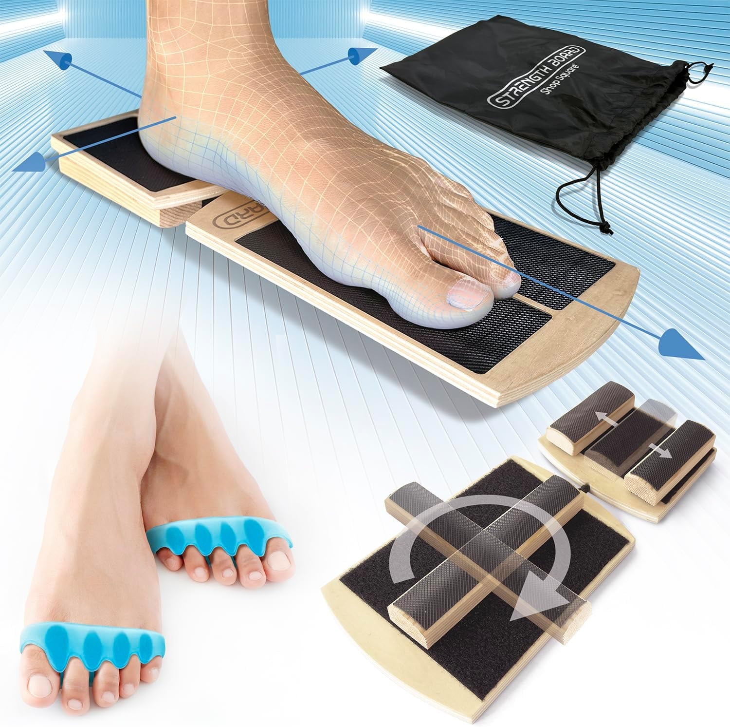 Shop Square Ankle Balance Board for Ankle Strength, Trainer for Plantar ...