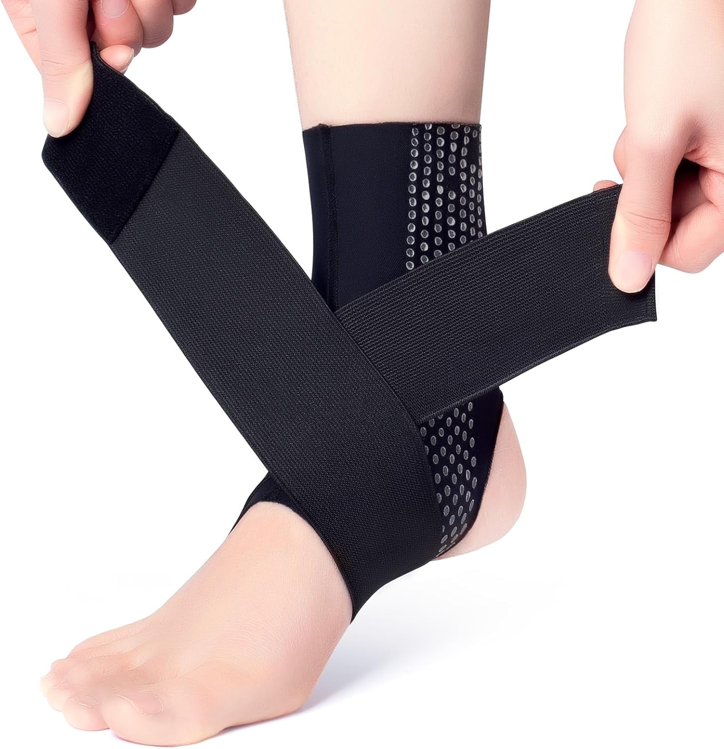 Ankle Brace, Adjustable Breathable Compression Ankle Suppor for Men and ...
