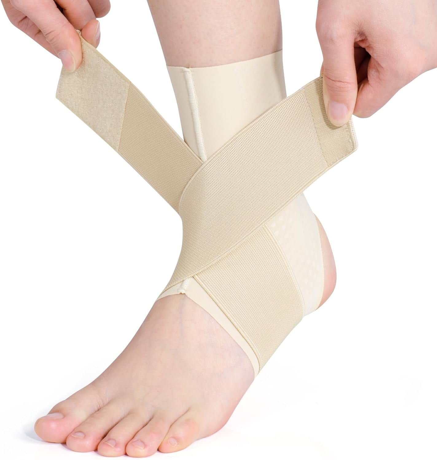 Ankle Brace, Adjustable Breathable Compression Ankle Suppor for Men and ...