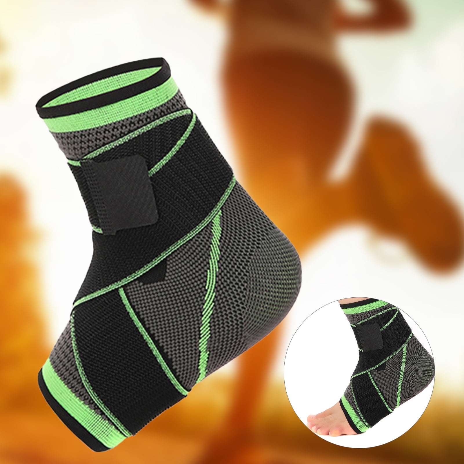 Ankle Brace Compression Sleeve - Relieves Achilles Tendonitis, Joint ...